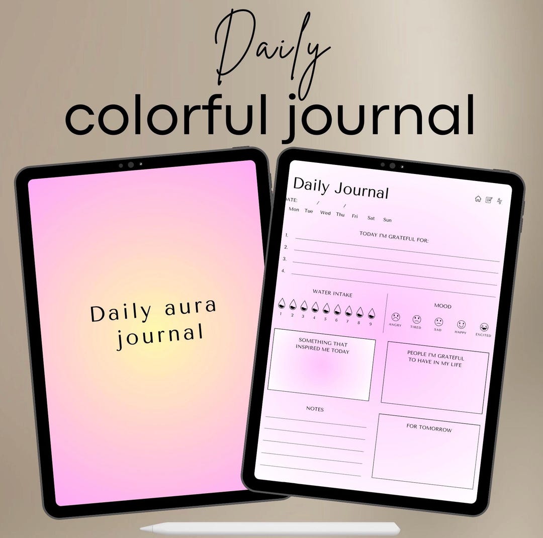 Digital Daily Journal, Journal Template, iPad & Android Planner ...
