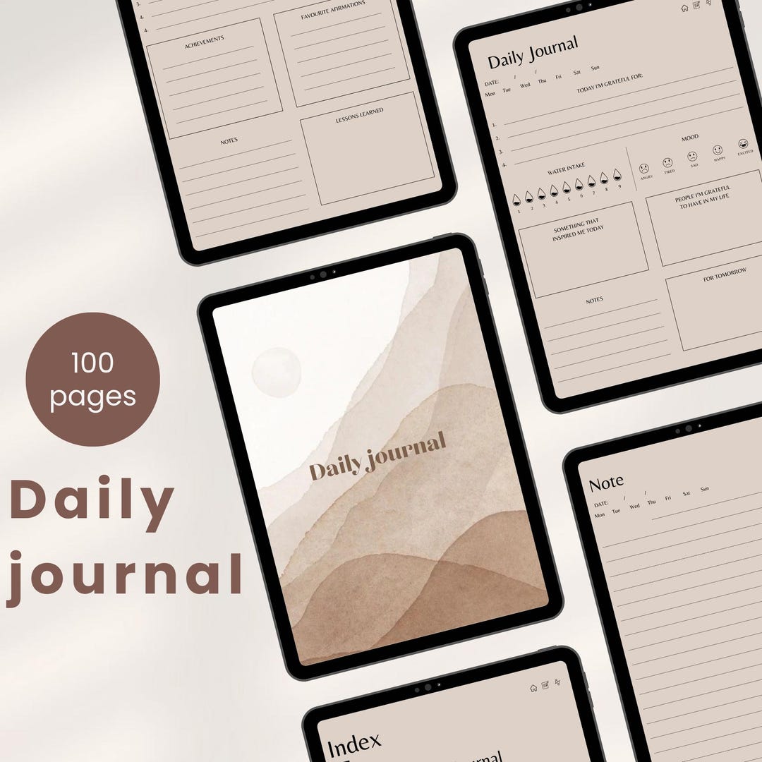 Goodnotes Daily Planner 2025 Digital Journal Reflection Journal ...