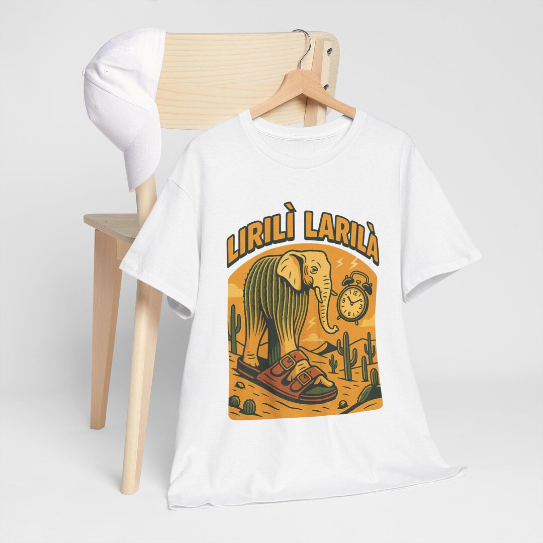 Lirilì Larilà Italian Brainrot Meme T Shirt | Vector Cactus Elephant ...