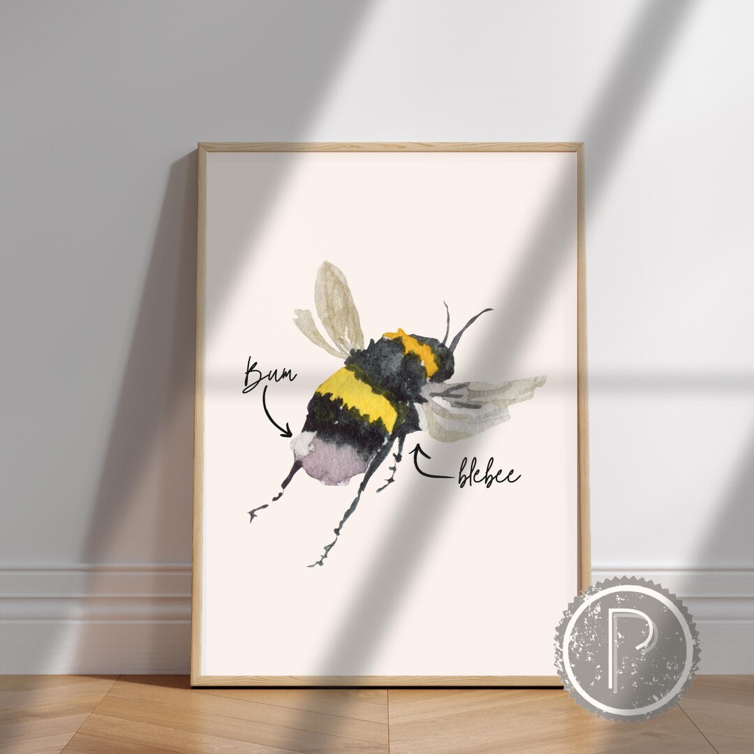 Bumblebee - Digital Wall Art | Aesthetic Home Decor, Humorous Animal ...