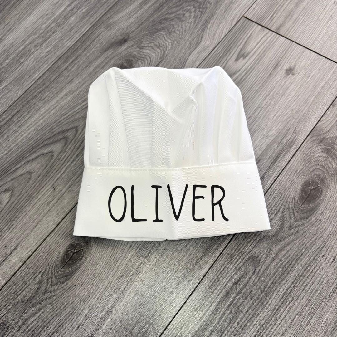 Personalised Child's Chef Hat, Kids Baking Gift, Children Hat Cooking ...