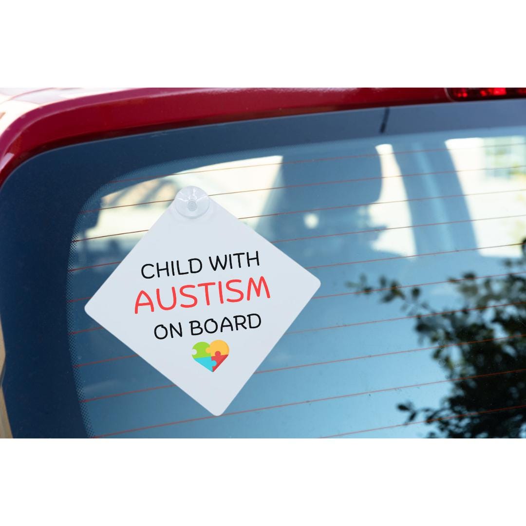 Child With Autism, on Board, Car Sign, Child on Board, Baby on Board ...