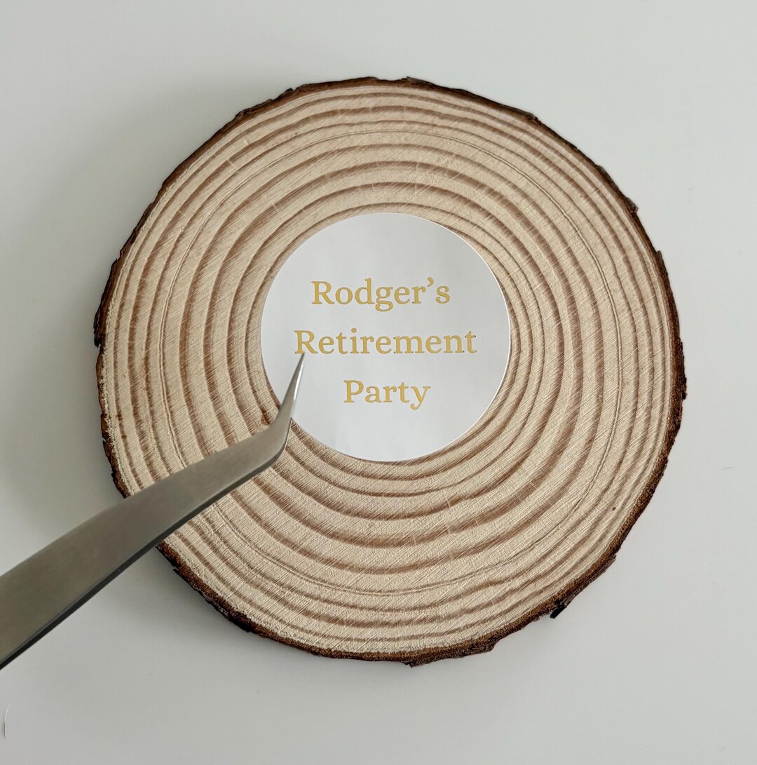 Personalised Retirement Stickers, Gloss Stickers, Any Name, Foiled ...