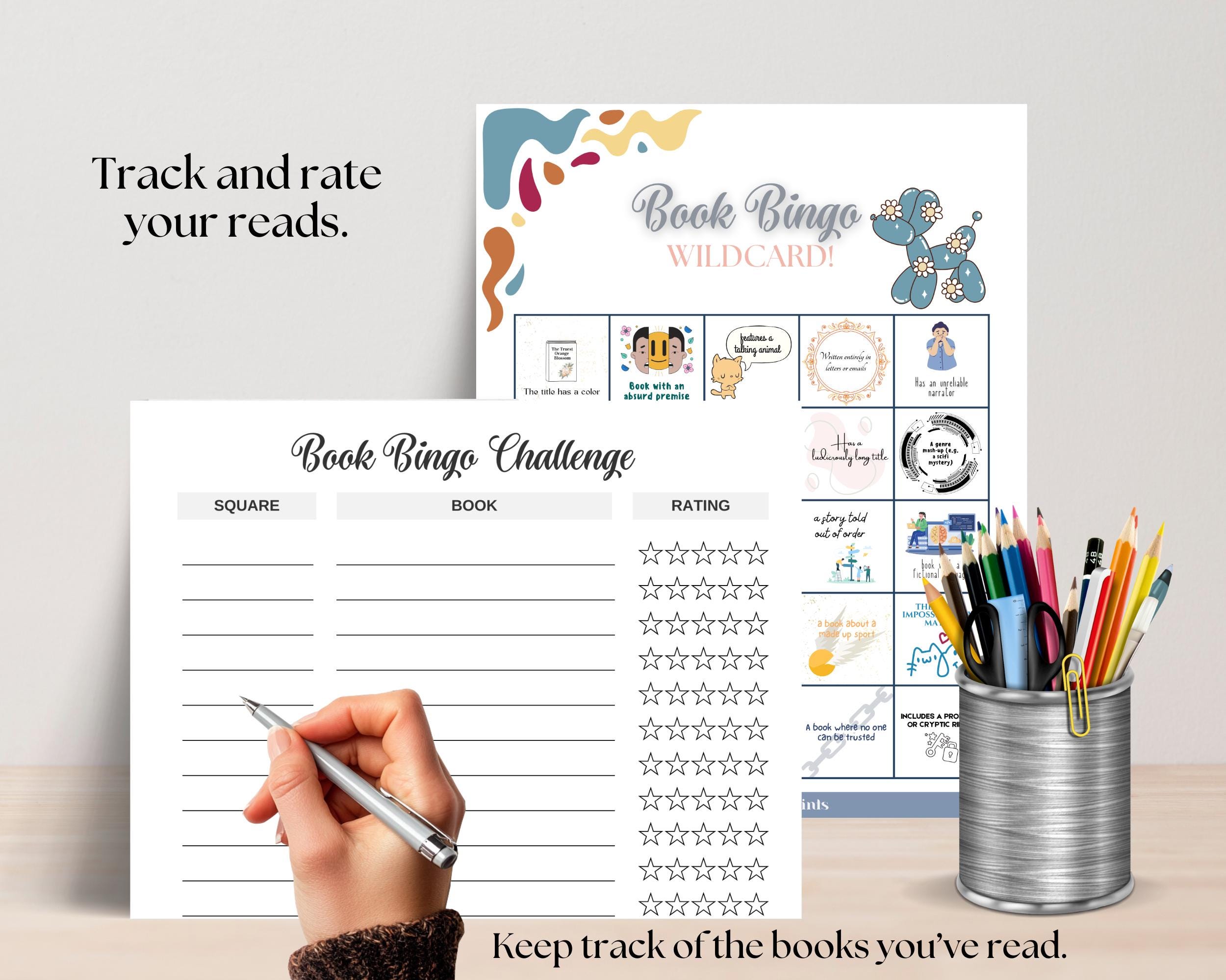 Book Bingo Mega Pack, Printable Tracker, Seasonal, Multi-genre Book ...