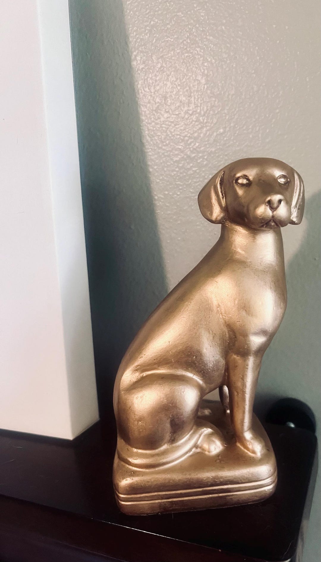 Gold Labrador Retriever Sculpture, Lab Bookend, Vintage Dog Art, Unique ...