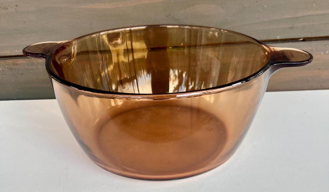 Pyrex/corning Ware Amber Visions Cookware, 4.5L Dutch Oven Stock Pot ...