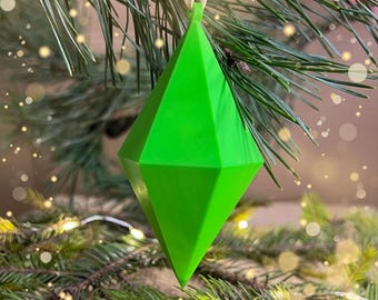 Sims Plumbob Inspired Wooden Hanging Ornament - Etsy
