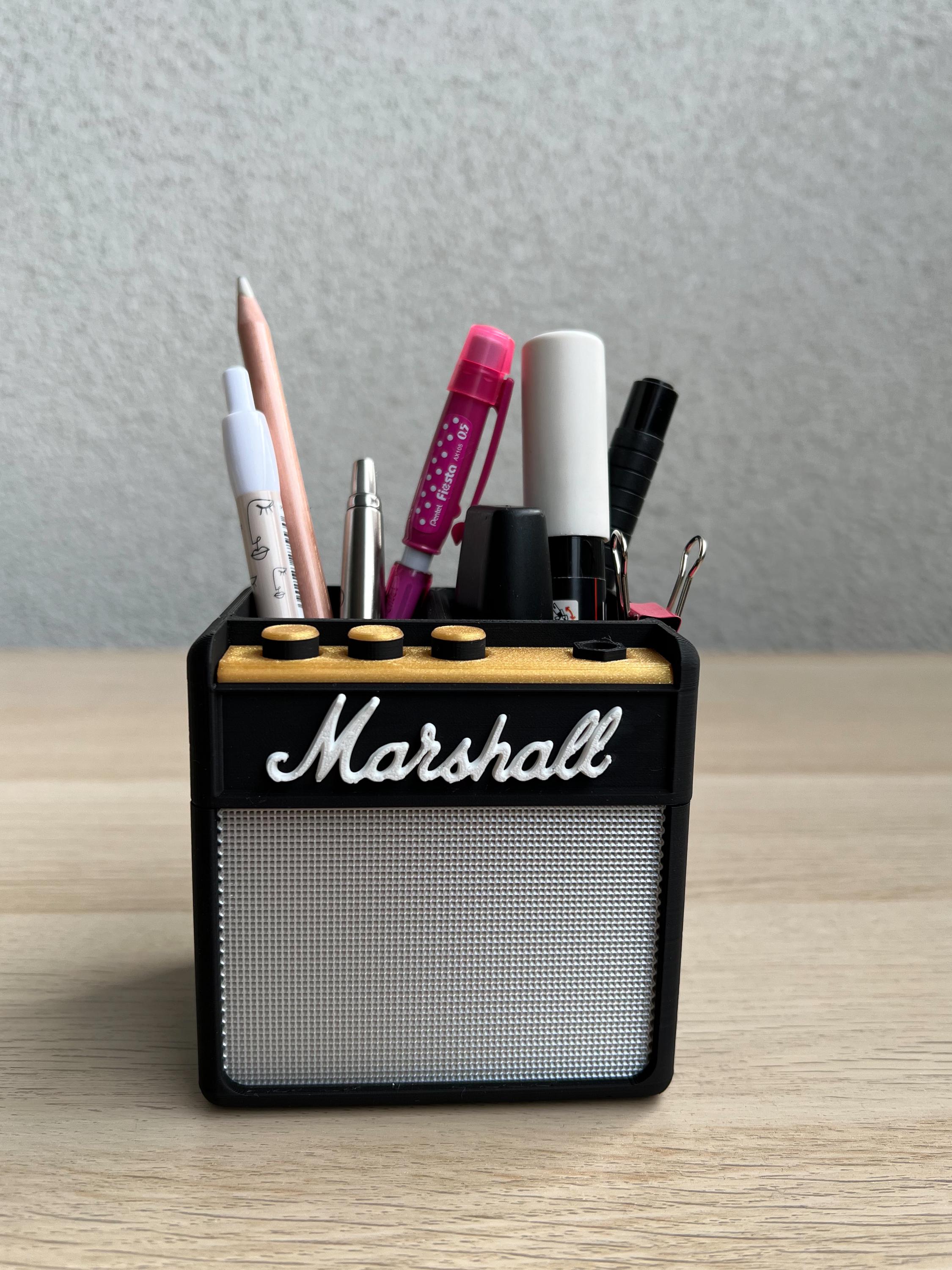 Customizable AMP Desk Pen Holder | Desk Organizer | Musician Desk Art ...