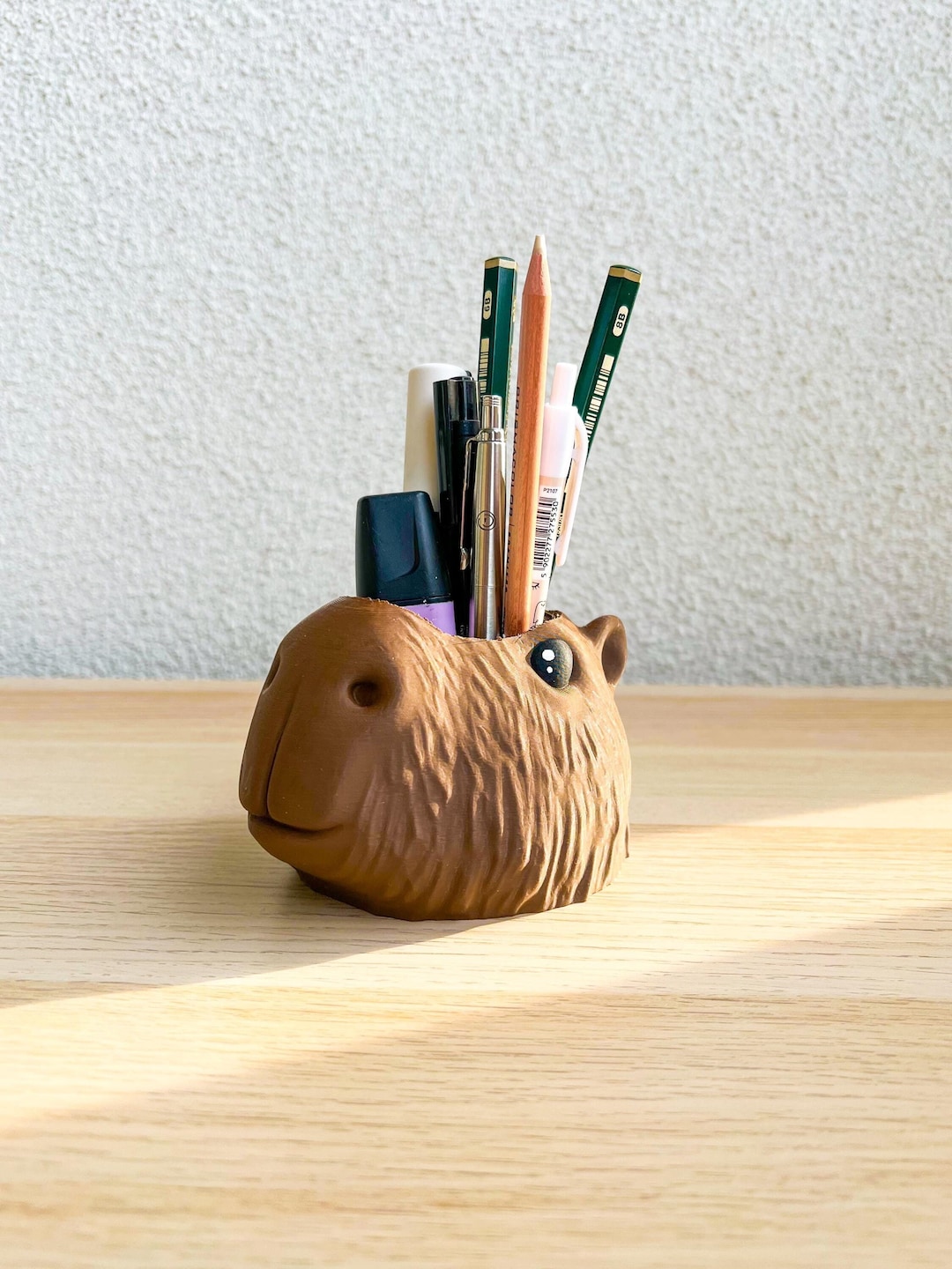 Capybara Pen Holder Desk Organizer Funny Gift Idea for Friends Office ...