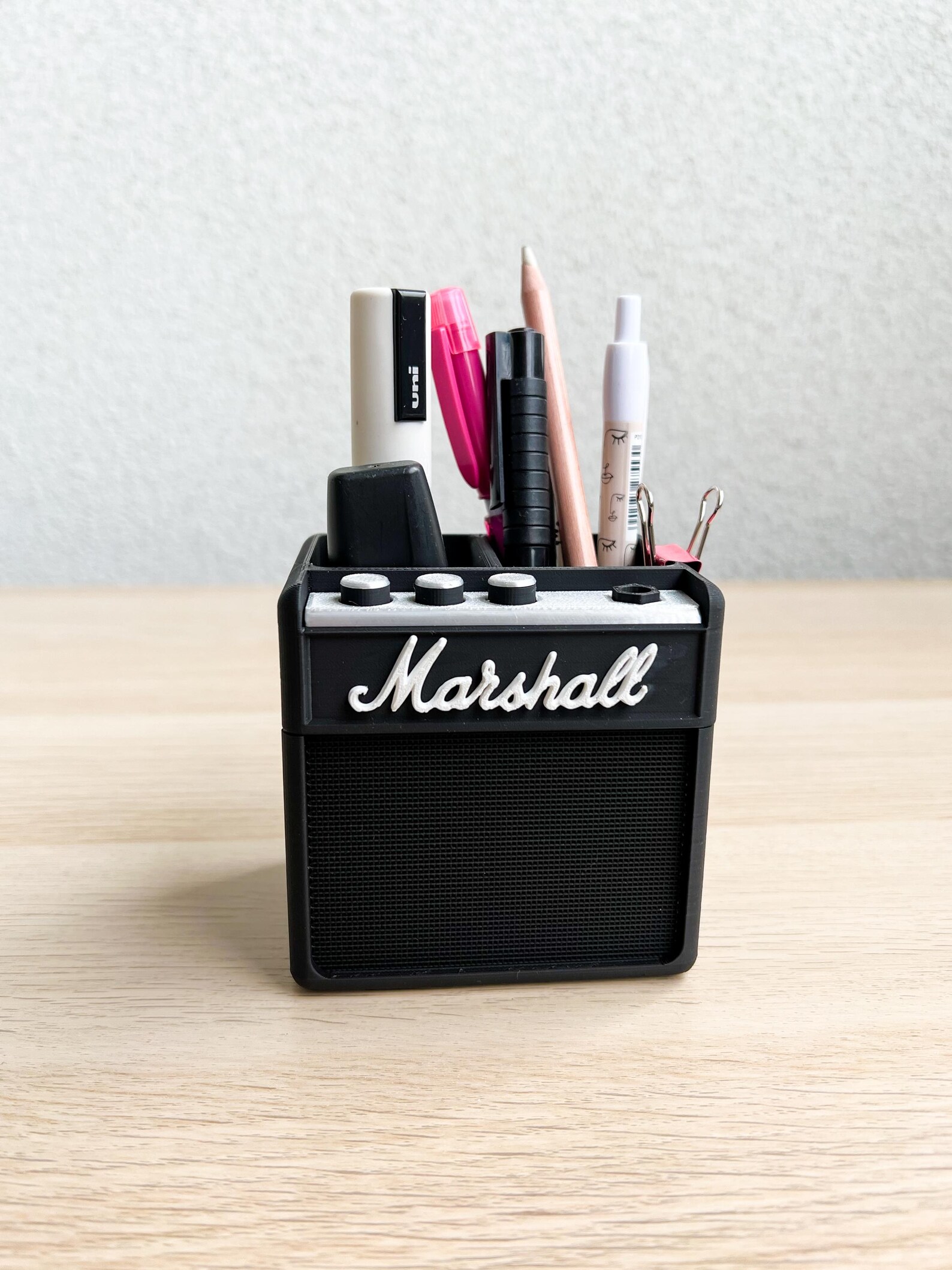 Customizable AMP Desk Pen Holder | Desk Organizer | Musician Desk Art ...