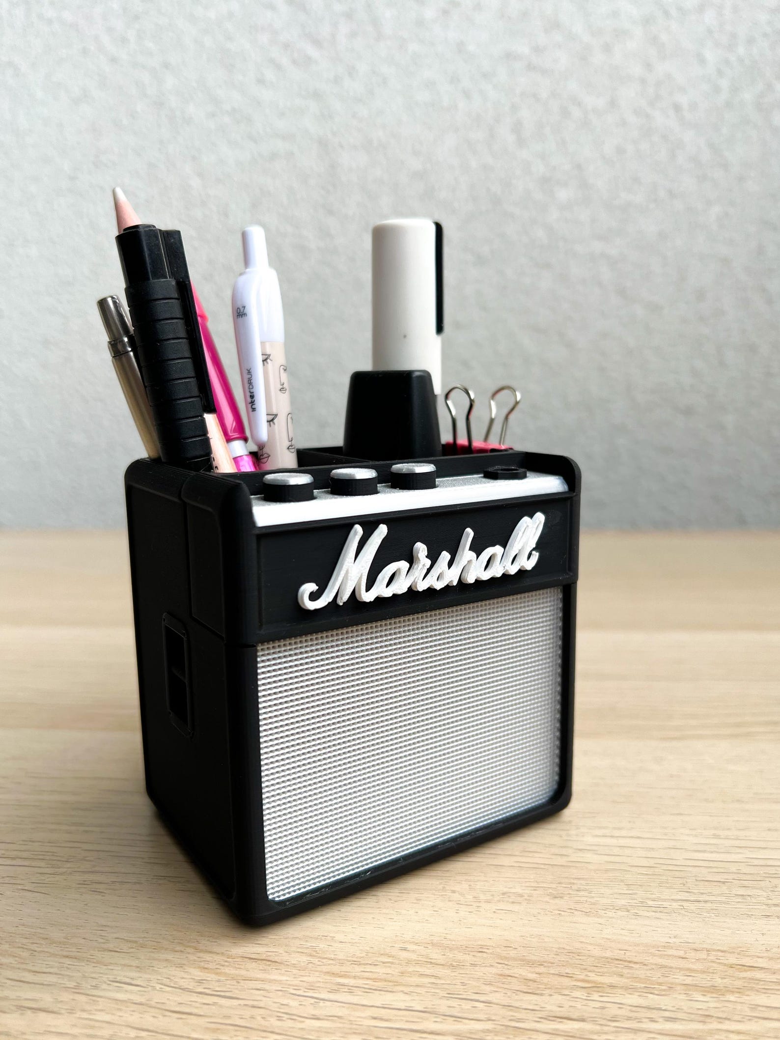 Customizable AMP Desk Pen Holder | Desk Organizer | Musician Desk Art ...