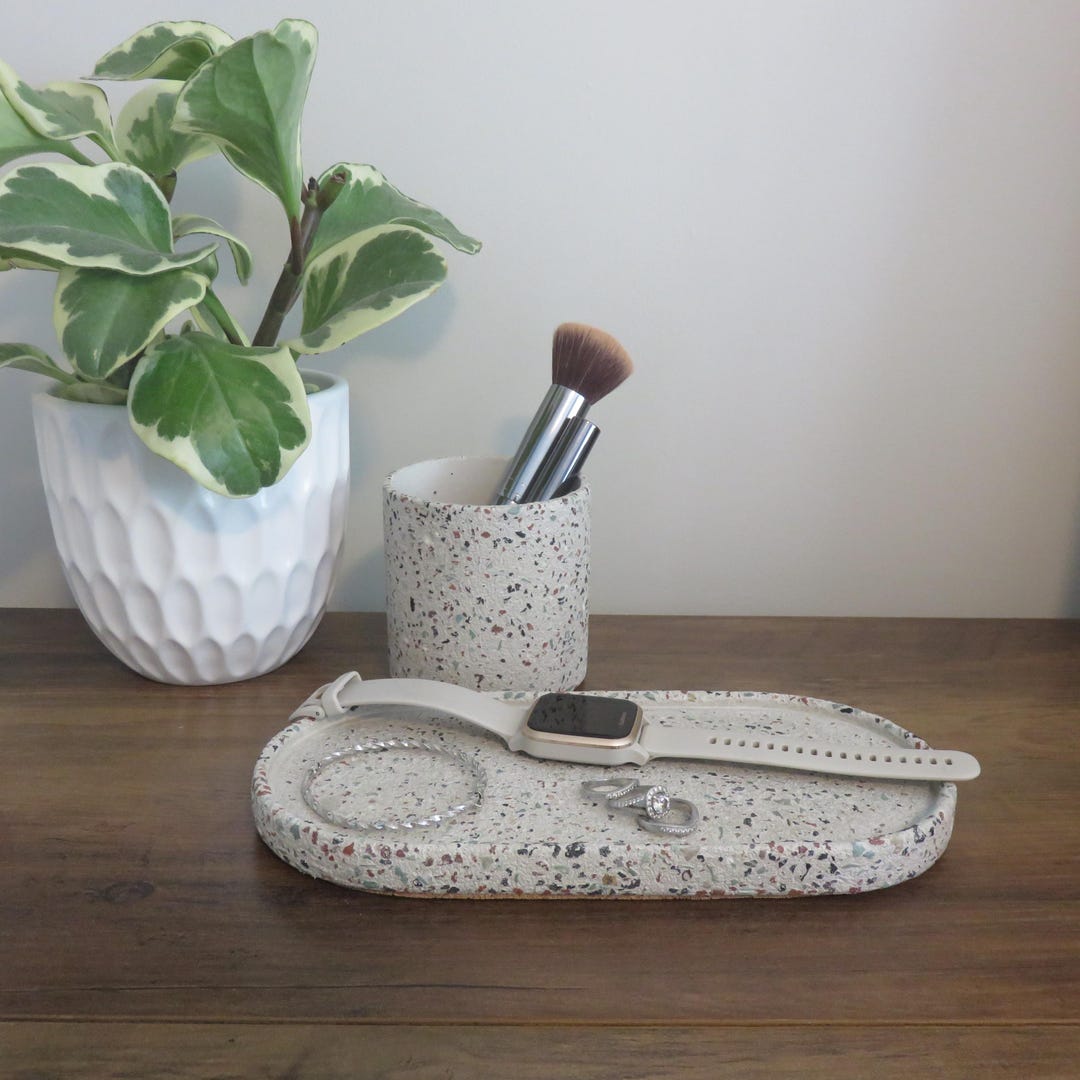 Lava Stone Terrazzo Cement Display Set: Modern Minimalist Decor - Etsy