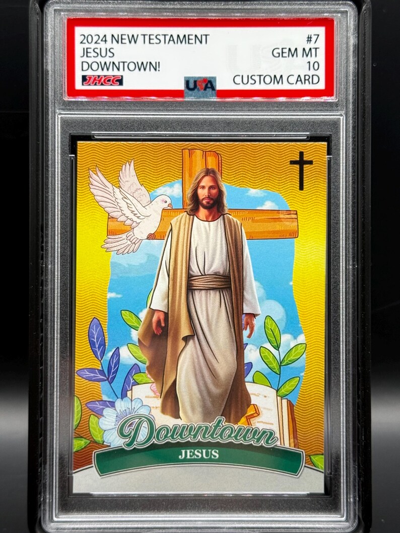 Downtown Jesus Custom Card in a Slab, USA Gem Mint 10 - Etsy