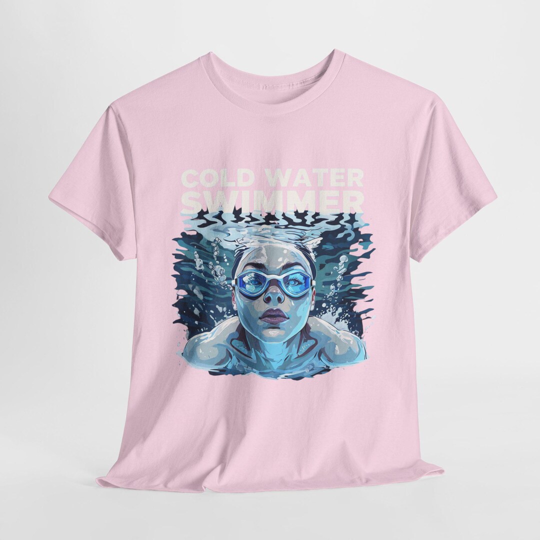 Cold Water Swimmer Female T-shirt. Adventure Swim Shirt, Unique Female ...