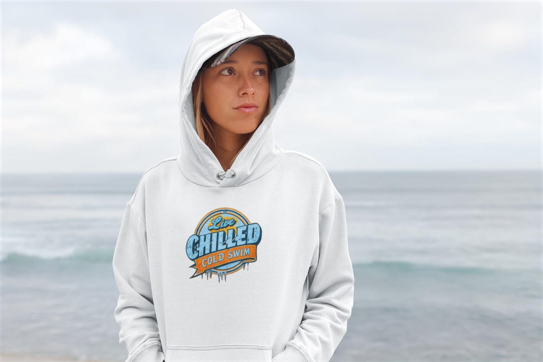 Cold Water Swimmer Unisex Hoodie, Live Chilled Logo, Sweater for Open ...