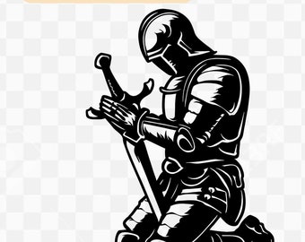 Armor Warrior Kneel Pray Svg 2, Sword Svg, Shield Svg, Knight Svg ...