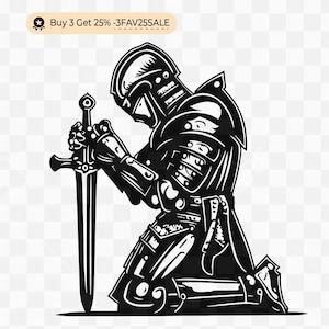Armor Warrior Kneel Pray Svg 3, Sword Svg, Shield Svg, Knight Svg ...