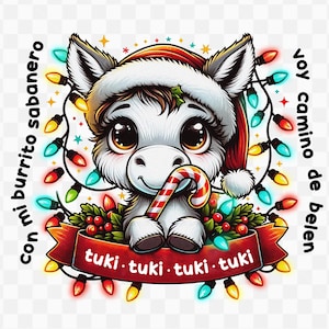 Mi Burrito Sabanero PNG, Mi Donkey Mexican PNG, Feliz Navidad Digital ...