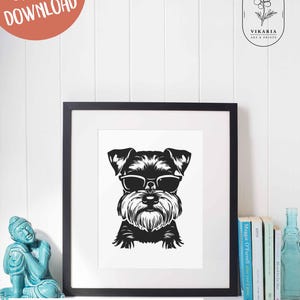 Miniature Schnauzer SVG, Schnauzer Svg, Dog Peeking SVG for Cricut ...