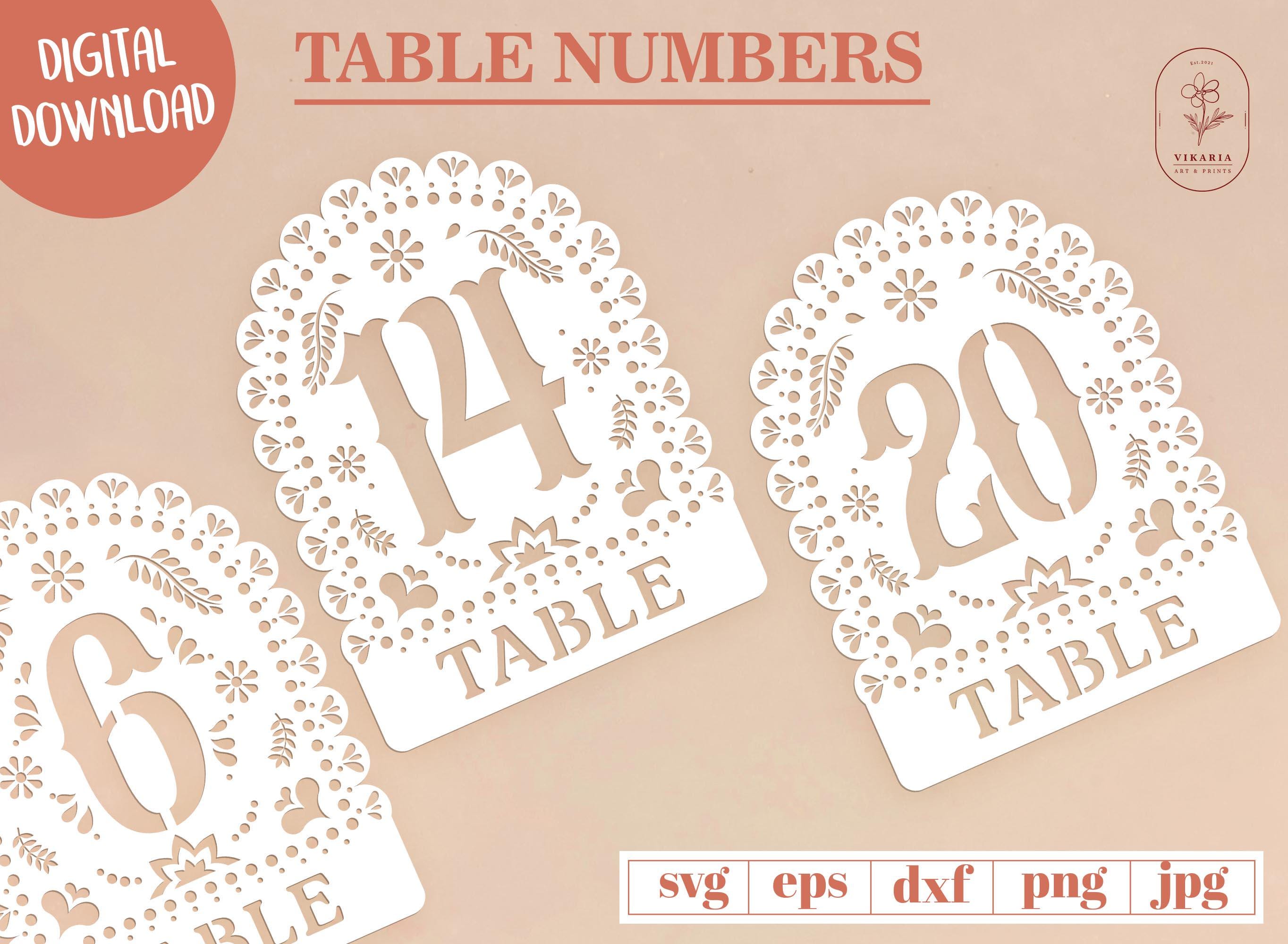 Table Numbers, Papel Picado Numbers, Mexican Wedding, Colorful Mexican ...
