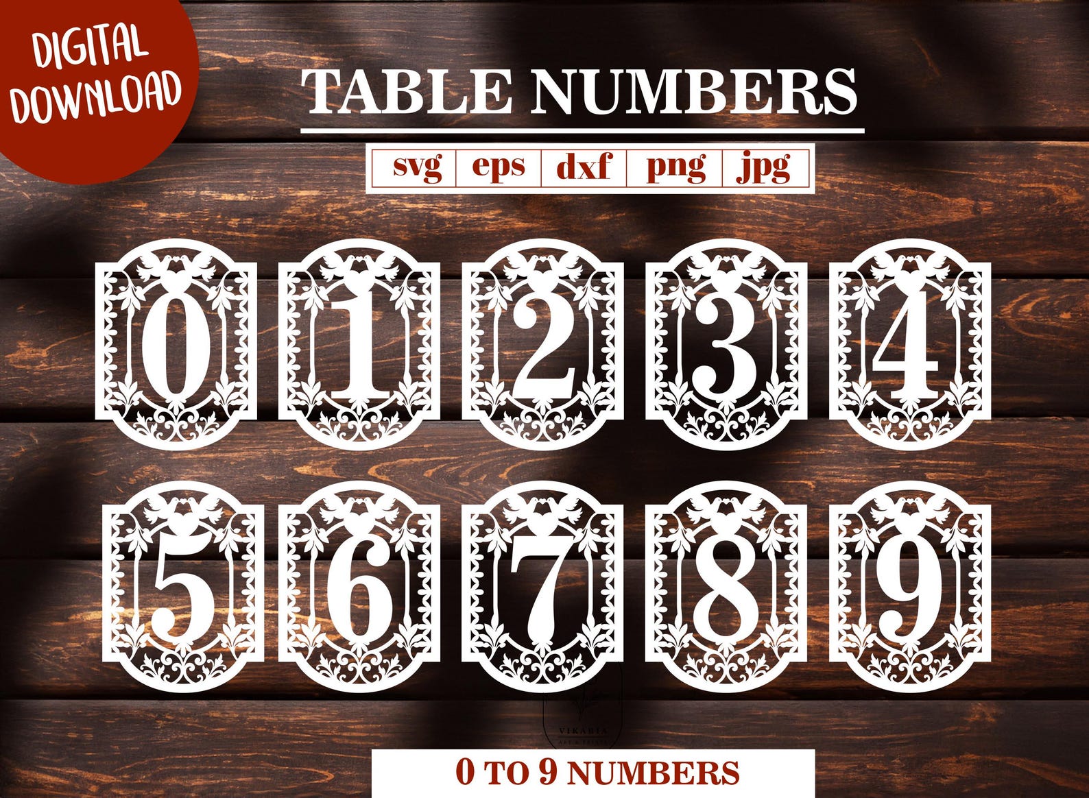 White Table Numbers 0-9, Wedding Table Numbers, Fiesta Table Numbers ...