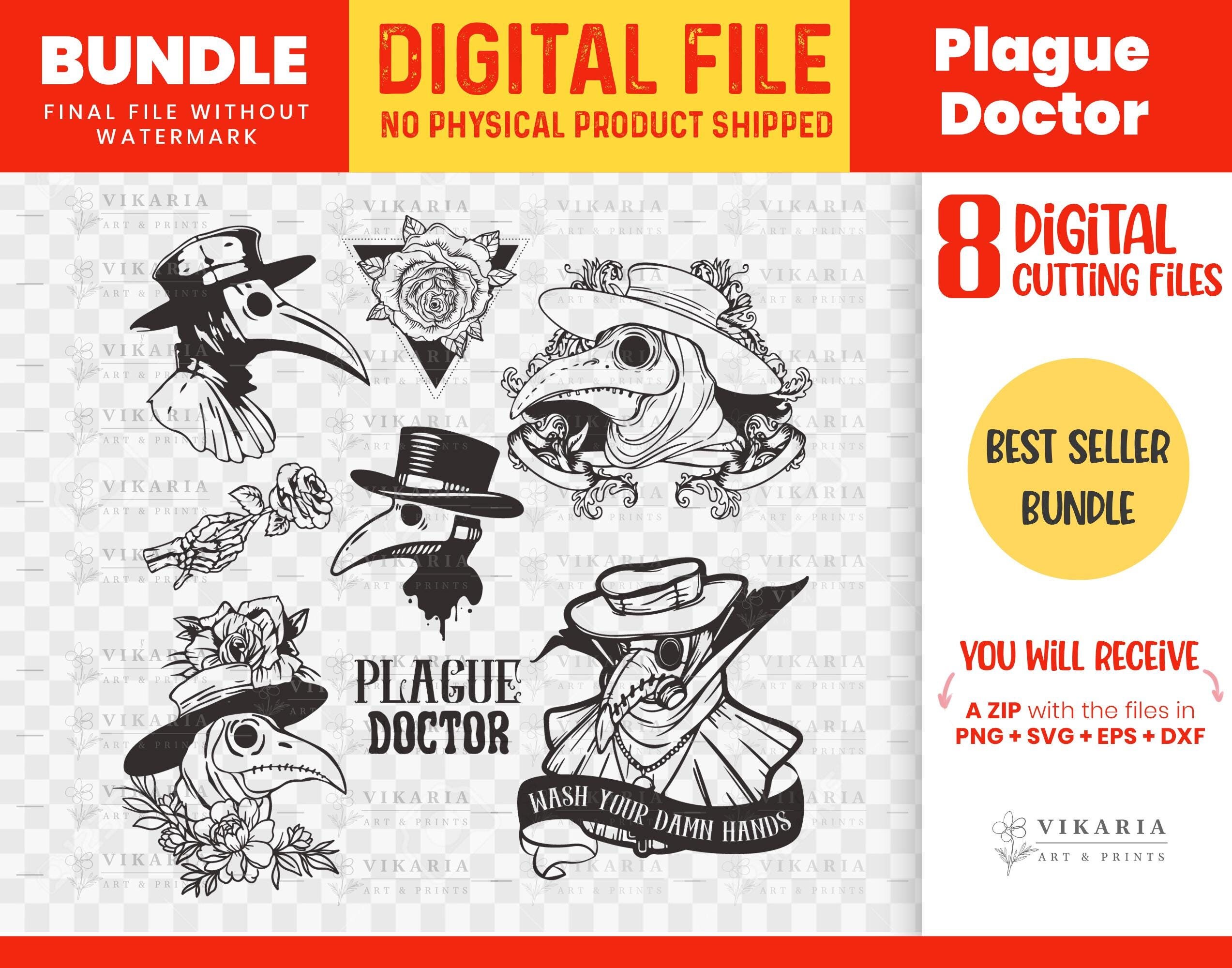 Plague Doctor, Plague Doctor SVG Bundle, Plague Doctor Decal, SVG ...