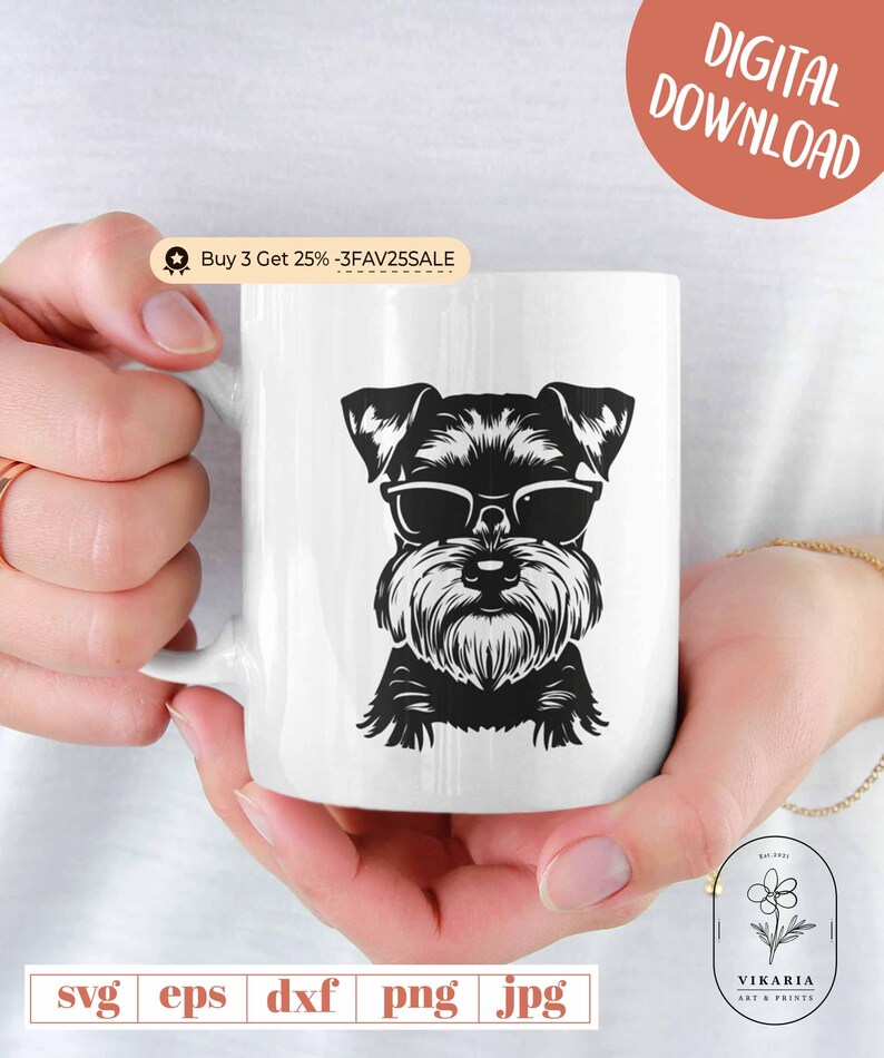 Miniature Schnauzer SVG, Schnauzer Svg, Dog Peeking SVG for Cricut ...