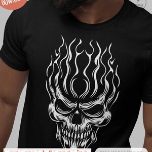 Skull Pinstriping Art Vintage Hand Drawn Digital File SVG, PNG, Skull ...