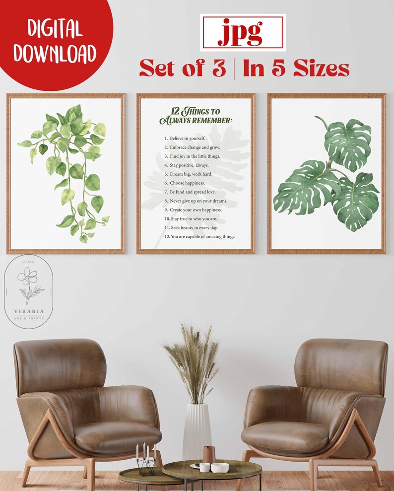 12 Things to Always Remember, Printable Inspirational Wall Art ...