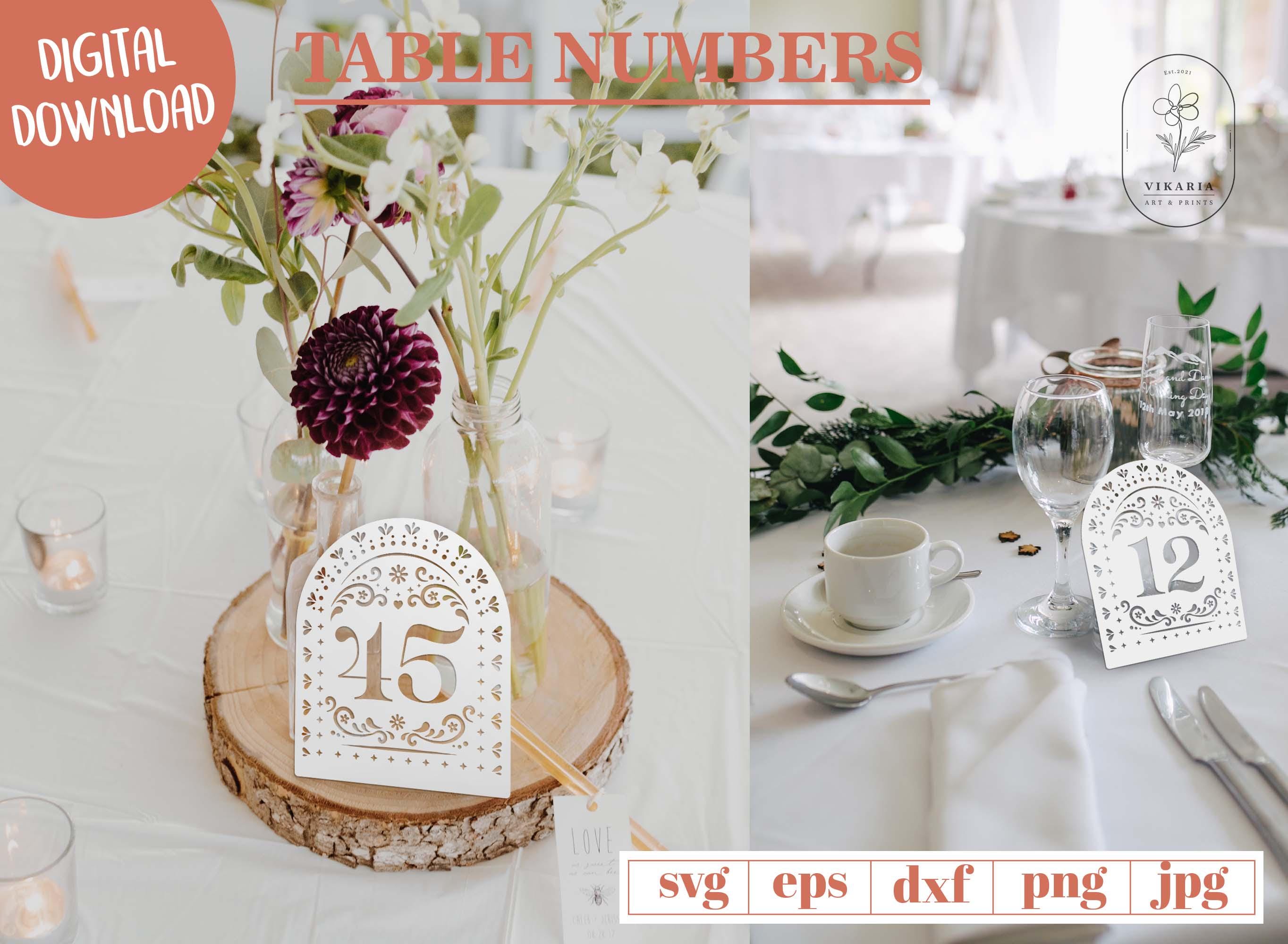 Table Numbers, Papel Picado Numbers, Mexican Wedding, Colorful Mexican ...