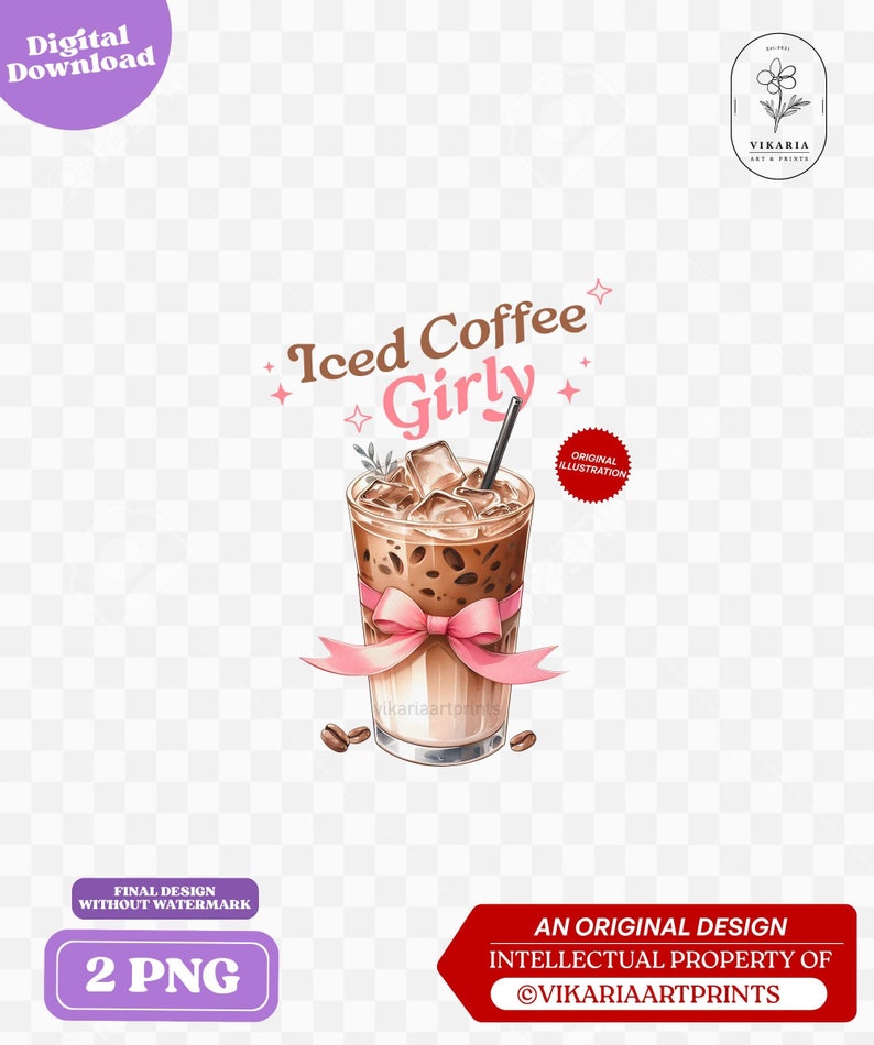 Iced Coffee Girly Png, Social Club Png, Croquette Png, Coffee Lover Png ...