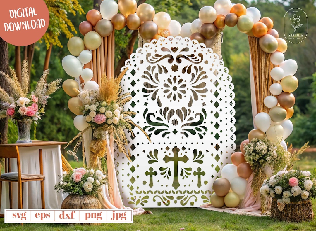 Cielito Lindo Baby Shower SVG, Papel Picado, Baptism, Colorful Mexican ...