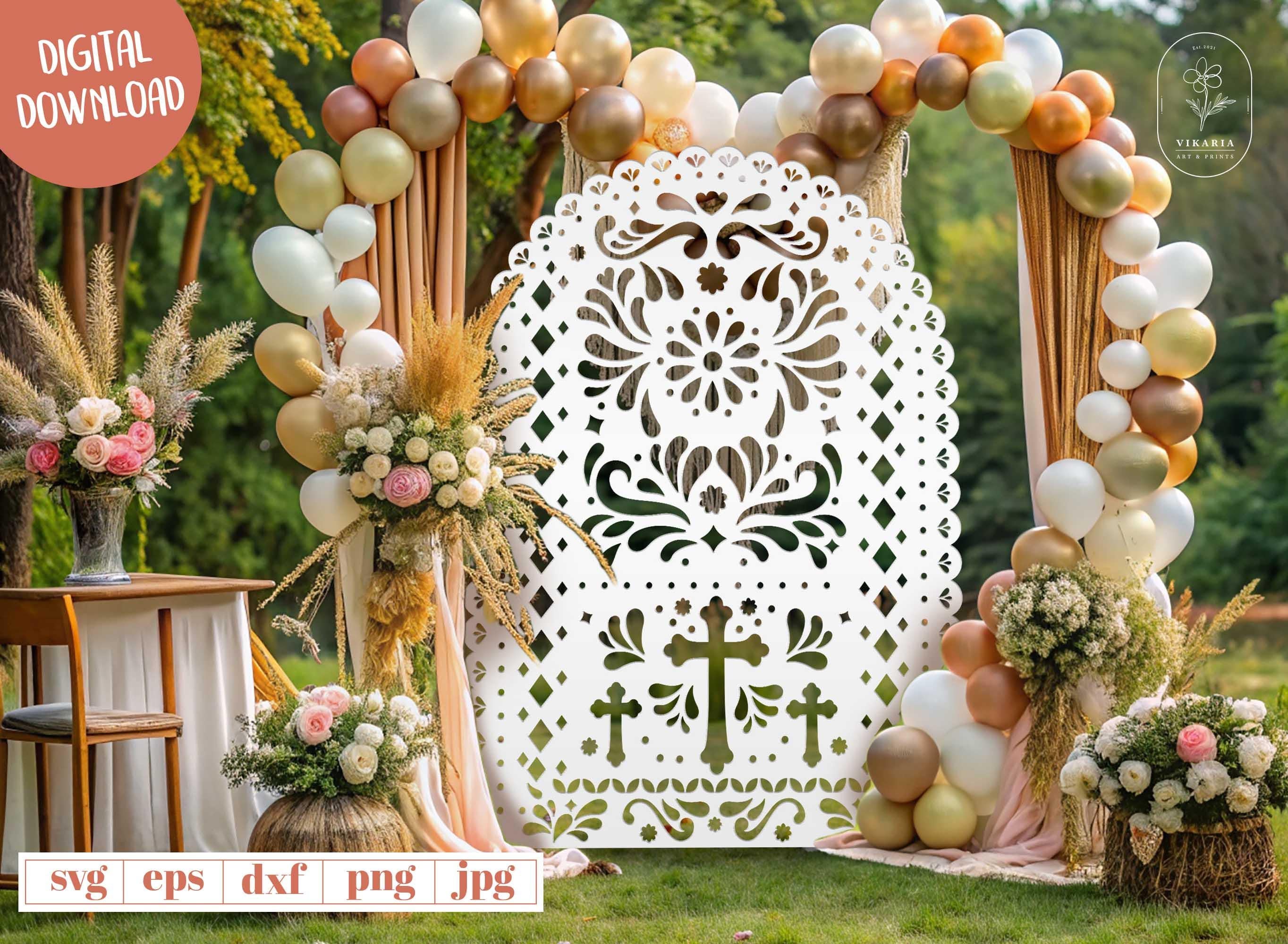 Cielito Lindo Baby Shower SVG, Papel Picado, Baptism, Colorful Mexican Fiesta, Baby Shower in ...