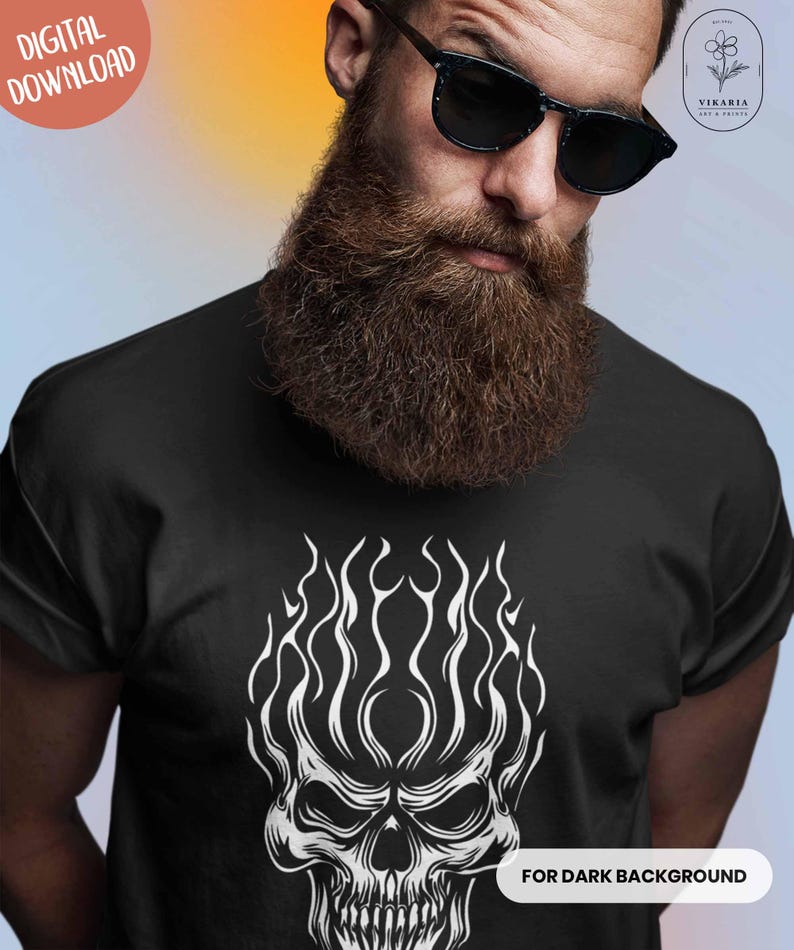 Skull Pinstriping Art Vintage Hand Drawn Digital File SVG, PNG, Skull ...