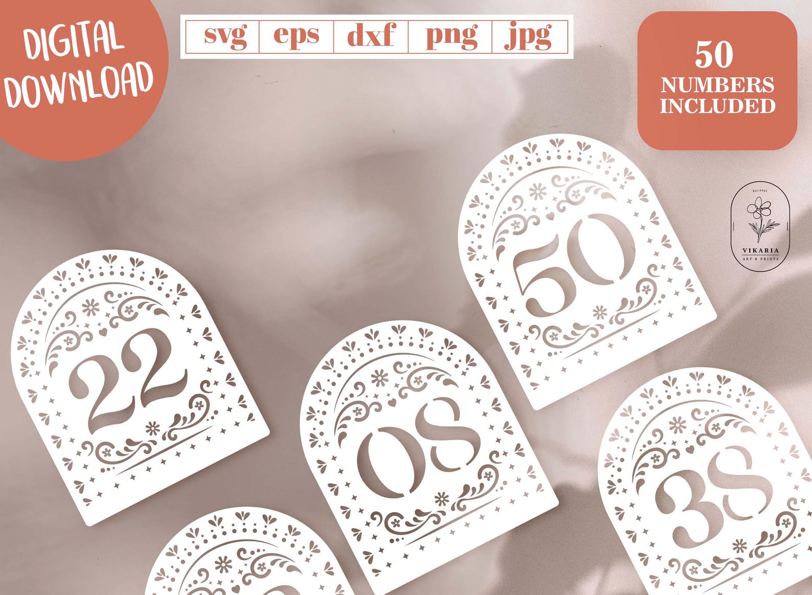 Table Numbers, Papel Picado Numbers, Mexican Wedding, Colorful Mexican ...