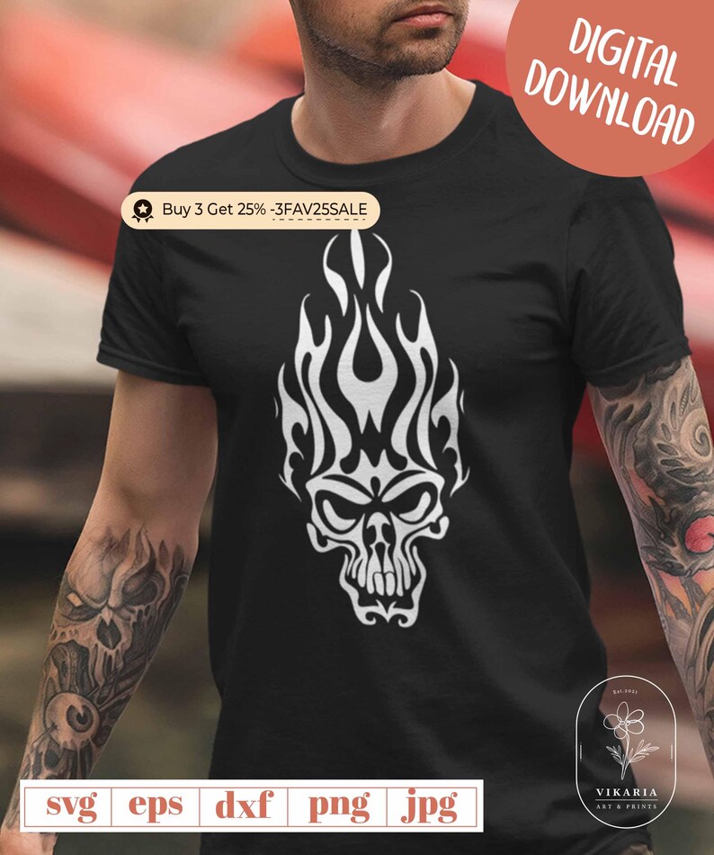 Skull Pinstriping Art Vintage Hand Drawn Digital File SVG, PNG, Skull ...