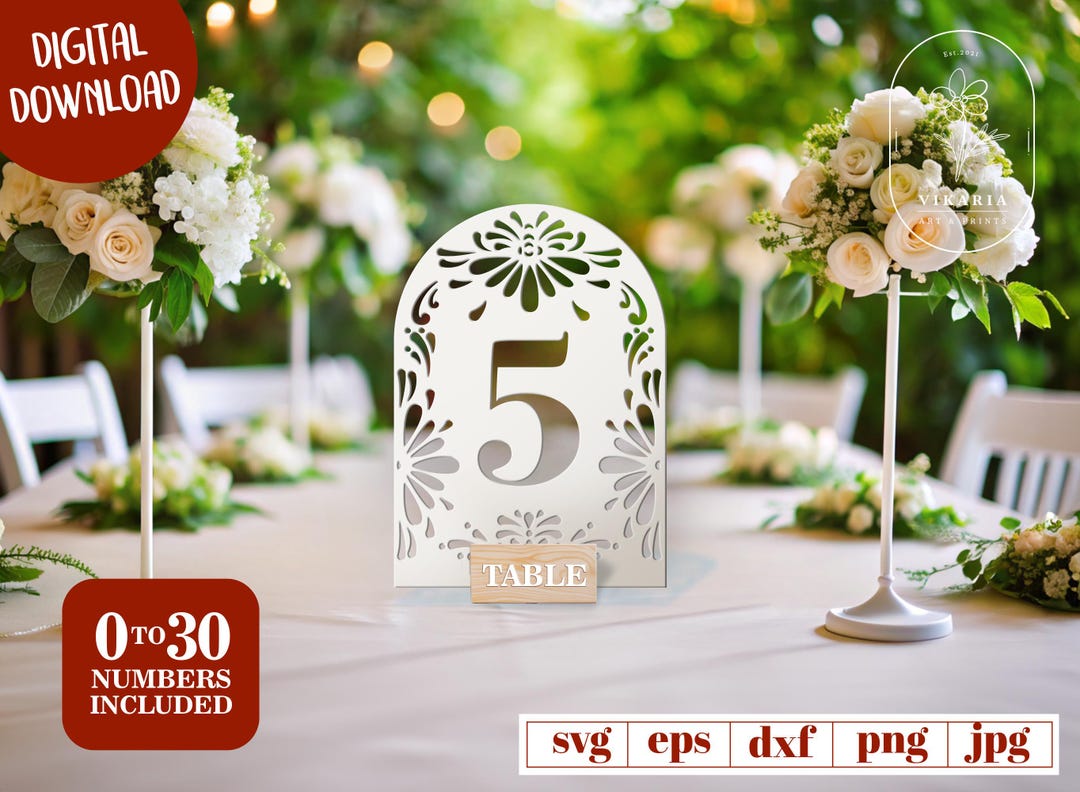 White Table Numbers 0-30, Wedding Table Numbers, Fiesta Table Numbers ...