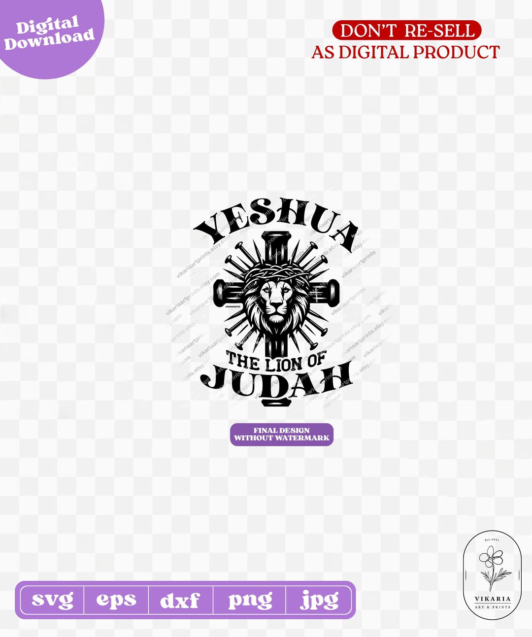 Yeshua Svg, Yeshua Shirt Svg, the Lion of Judah Svg, the Lion of Judah ...