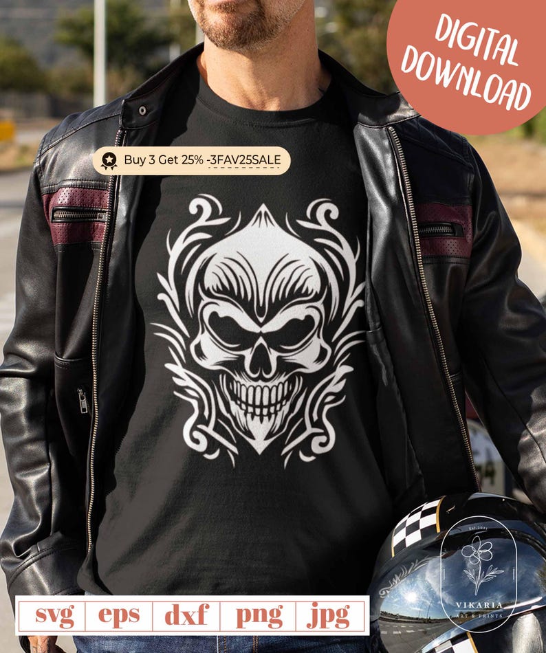 Skull Pinstriping Art Vintage Hand Drawn Digital File SVG, PNG, Skull ...