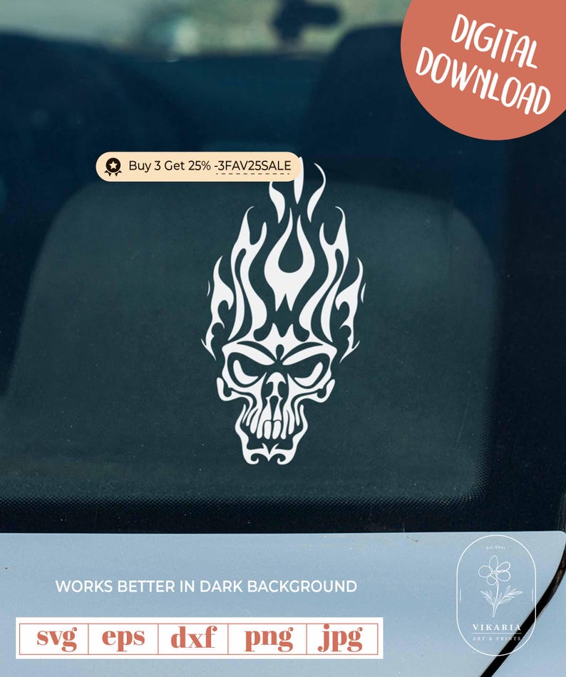 Skull Pinstriping Art Vintage Hand Drawn Digital File SVG, PNG, Skull ...