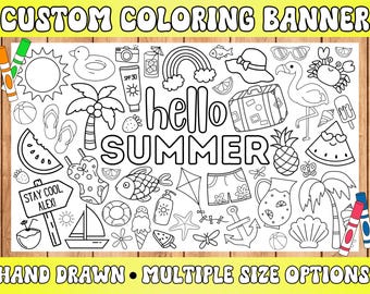 GIANT Custom Coloring Banner - Multiple Size Options - Customizable ...