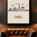 Paris Sketch City Silhouette Digital Poster - Etsy