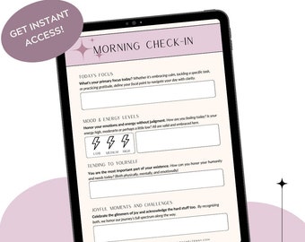 Morning and Daily Check-in Digital Planner - Etsy