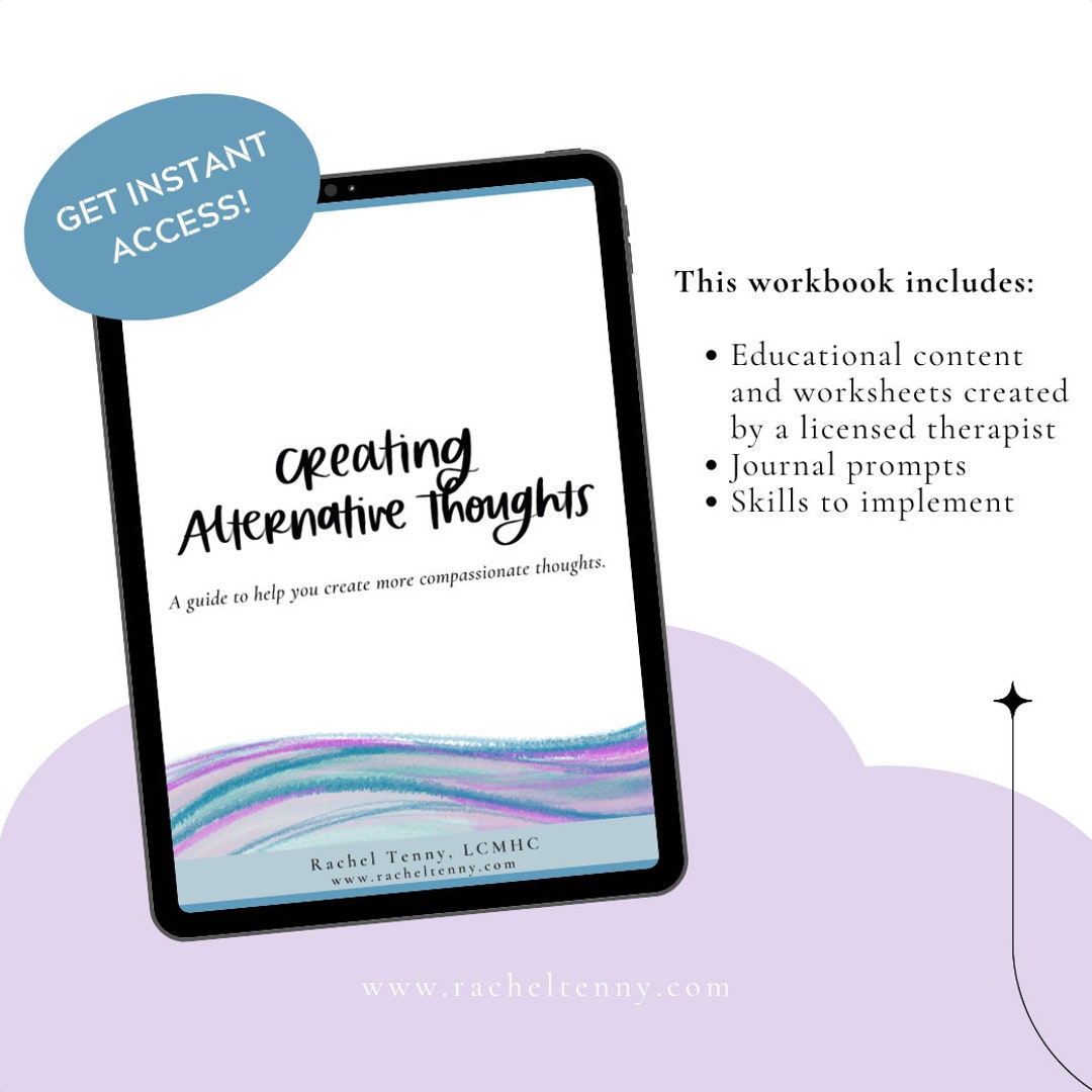 Digital Download Creating Alternative Thoughts Worksheets - Etsy