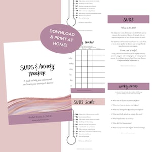 Digital Download- SUDS & Anxiety Tracker Worksheets - Etsy