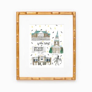 Wake Forest University Map Print - Etsy