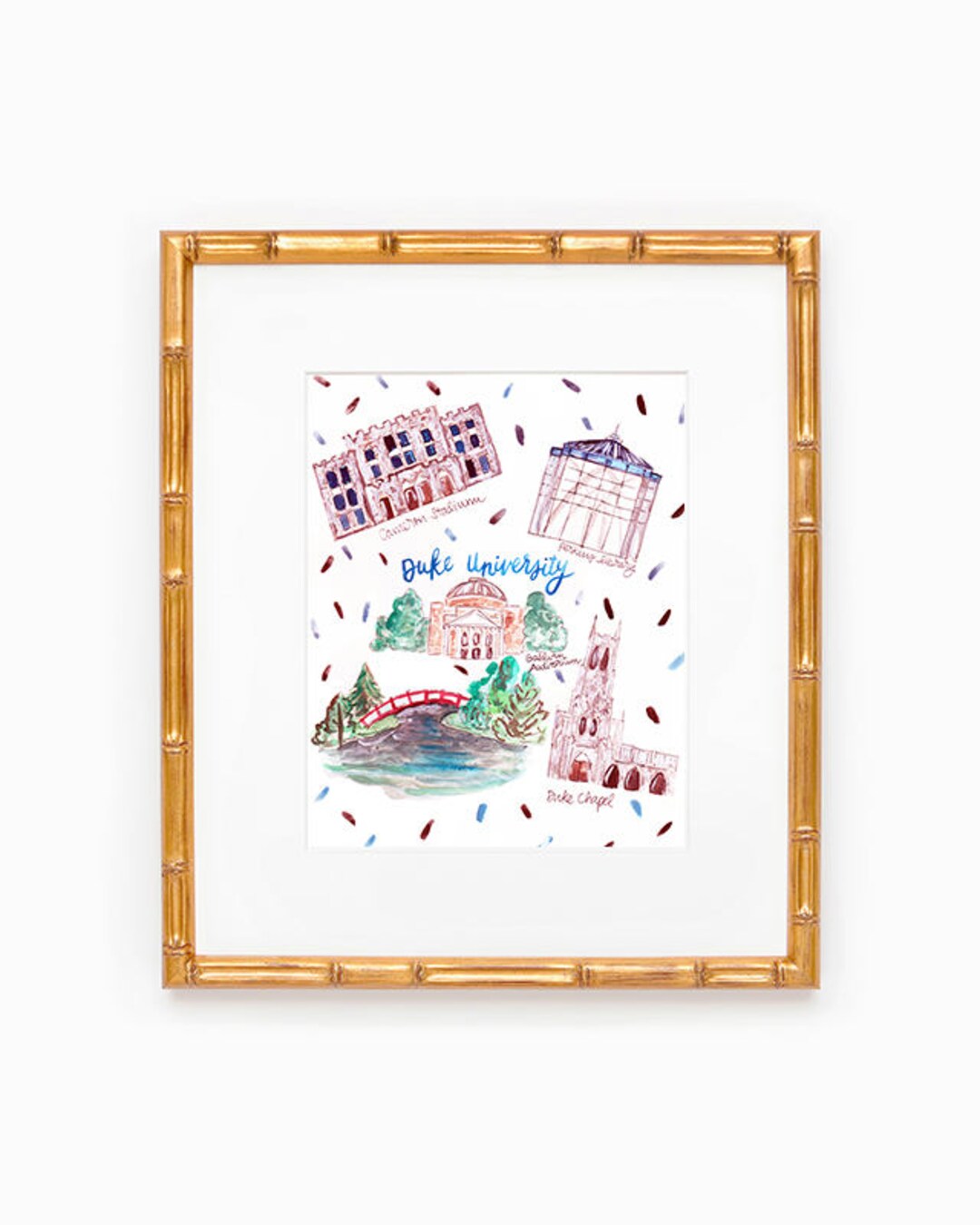 Duke University Map Print - Etsy