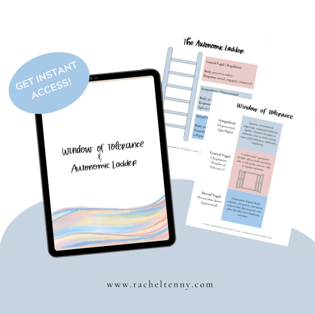 Window of Tolerance & Autonomic Ladder | Digital Download - Etsy