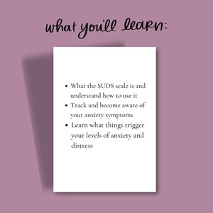 Digital Download- SUDS & Anxiety Tracker Worksheets - Etsy