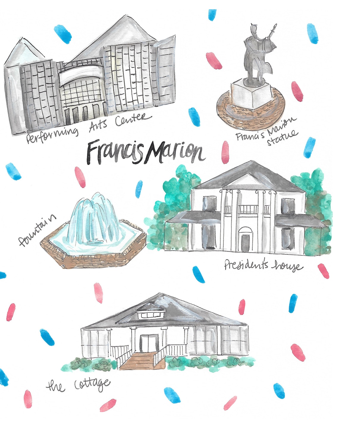 Francis Marion Map Print - Etsy